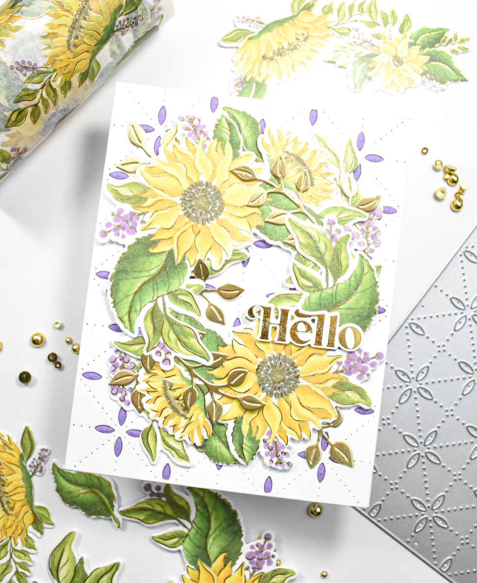 PinkFresh Studio Golden Sunflower Hello – REDSAS