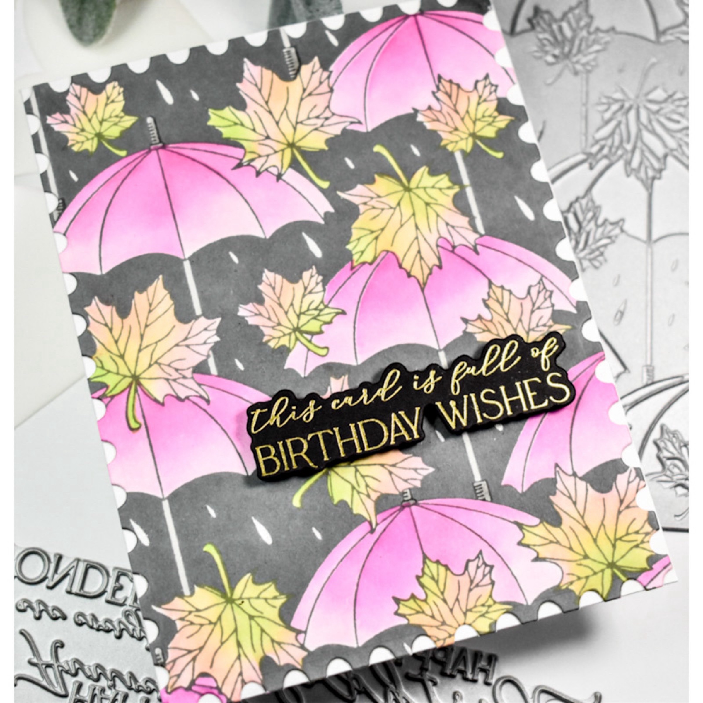 Spellbinders Rainy Birthday Wishes – REDSAS
